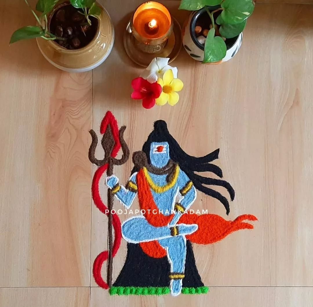 Mahashivratri Rangoli Designs Easy, Simple and Special - SatsangPremi